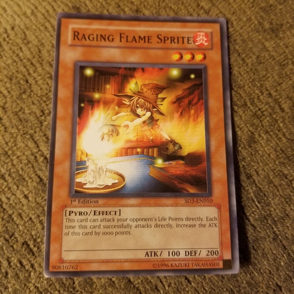 Other | Raging Flame Sprite Yugioh Card | Poshmark